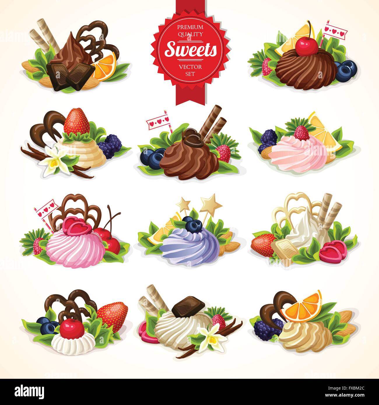 Sweets big set Stock Vector Image & Art - Alamy