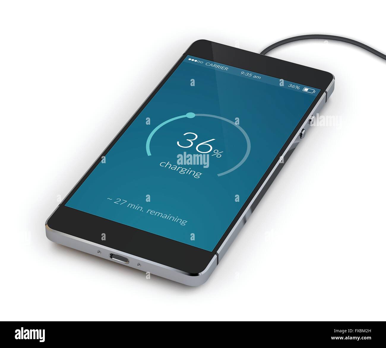 Wireless charging smart phone Stock Vector Images - Alamy