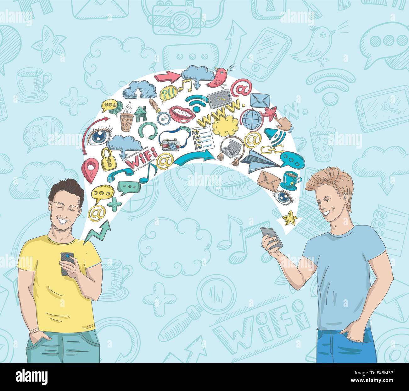 Social network activity poster hi-res stock photography and images - Alamy