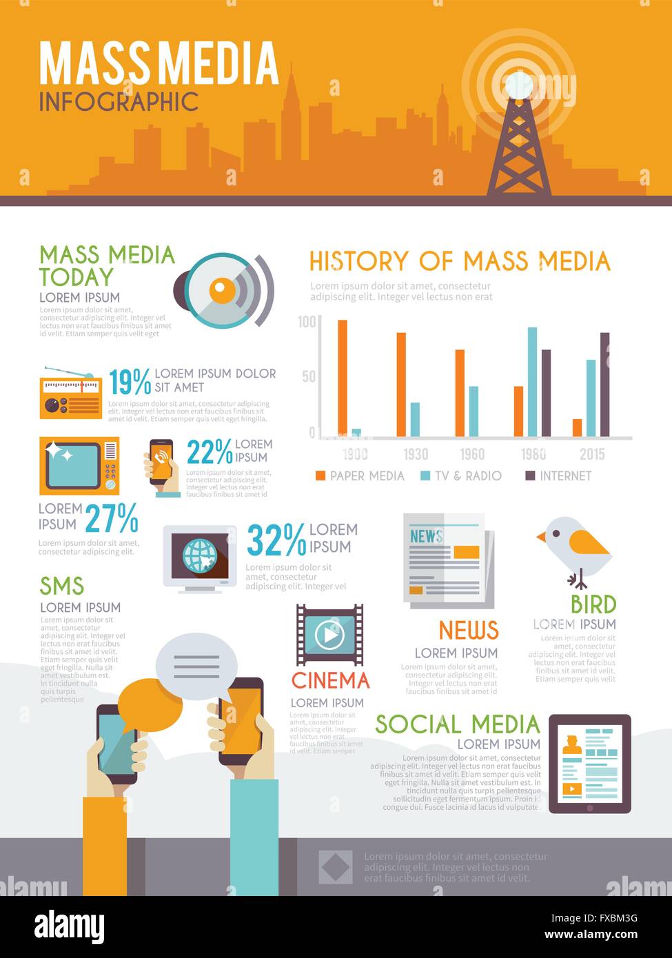 Media Infographic Set Stock Vector Image & Art - Alamy