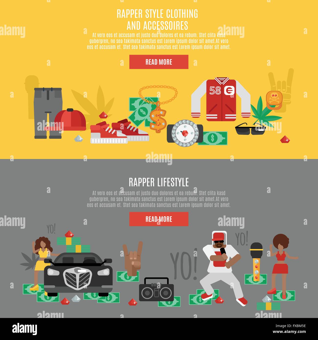 Rap Music Banner Stock Vector Image & Art - Alamy