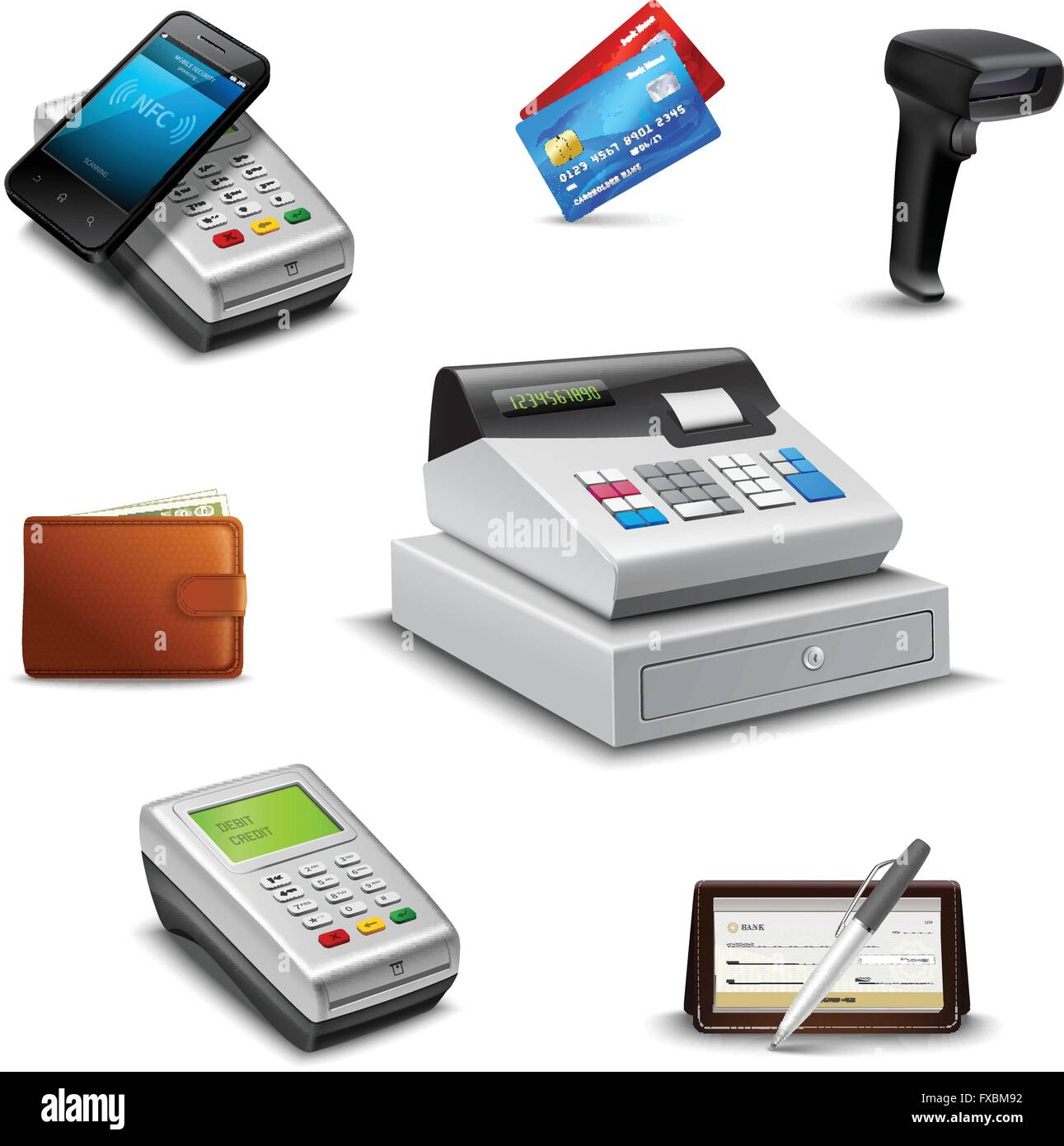 Realistic Payment Set Stock Vector Image & Art - Alamy