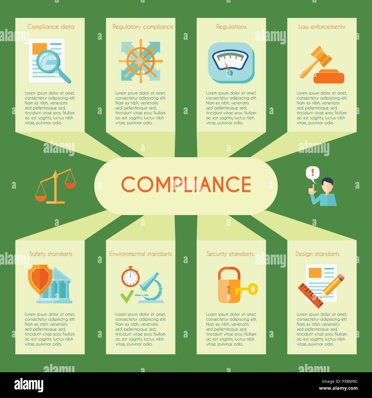 Compliance Infographics Set Stock Vector Image & Art - Alamy