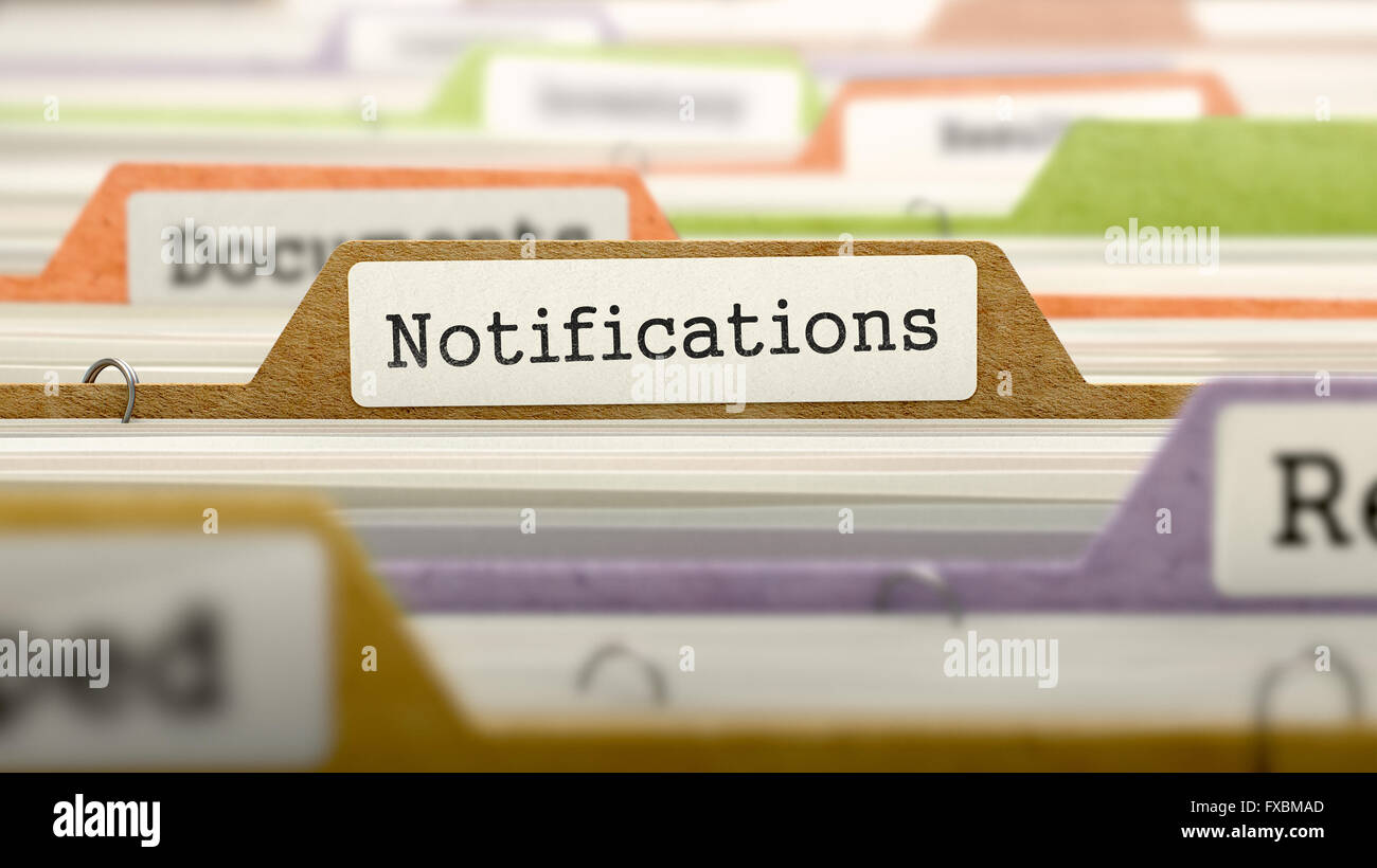 Notifications - Folder Name in Directory Stock Photo - Alamy