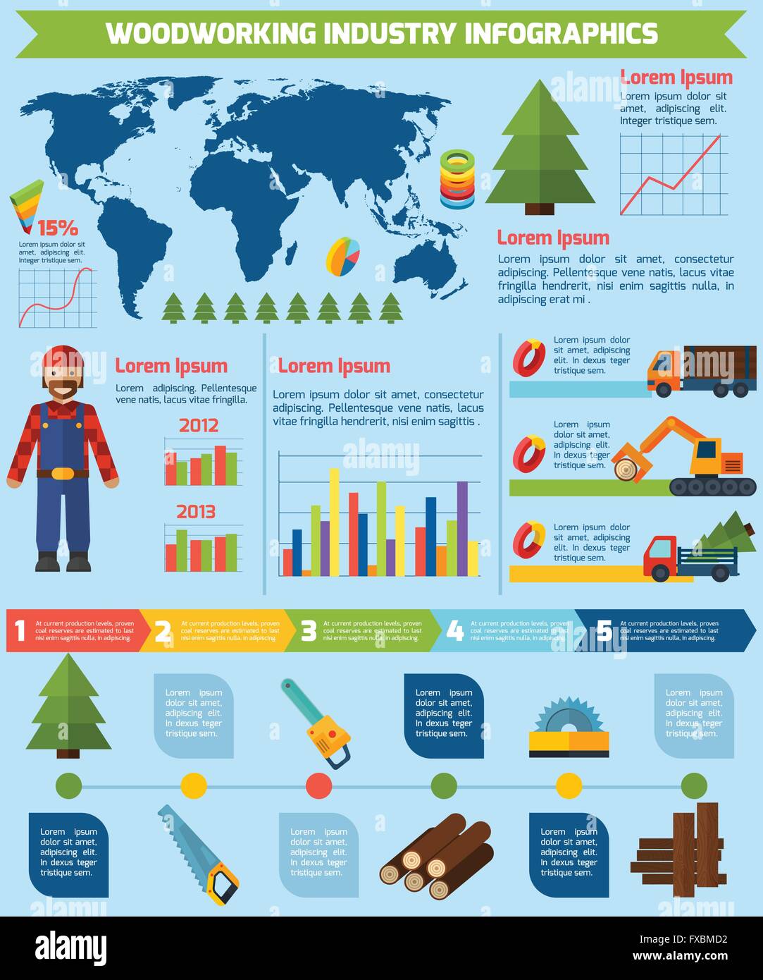 Woodworking Industry Infographics Stock Vector Image & Art - Alamy