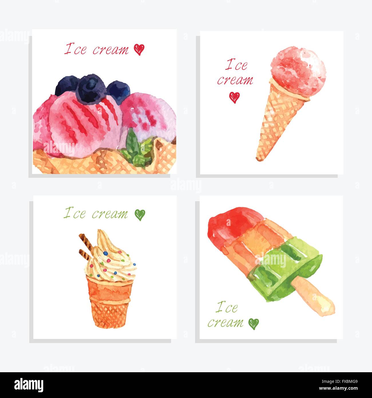 Ice cream parlor bar Stock Vector Images - Alamy