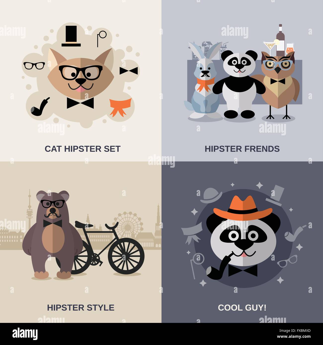 Dog and donkey friends Stock Vector Images - Alamy