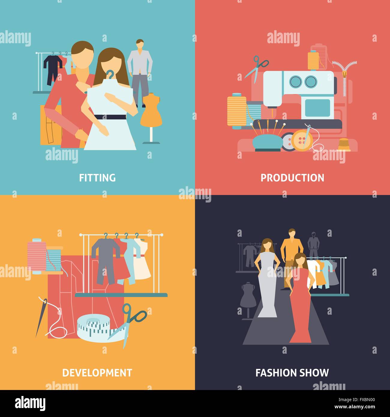 Clothes design icons set Stock Vector Image & Art - Alamy