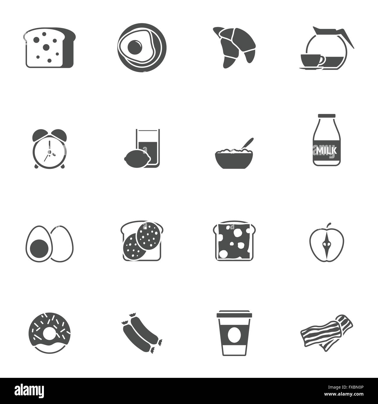 Breakfast eggs bacon toasts Cut Out Stock Images & Pictures - Alamy