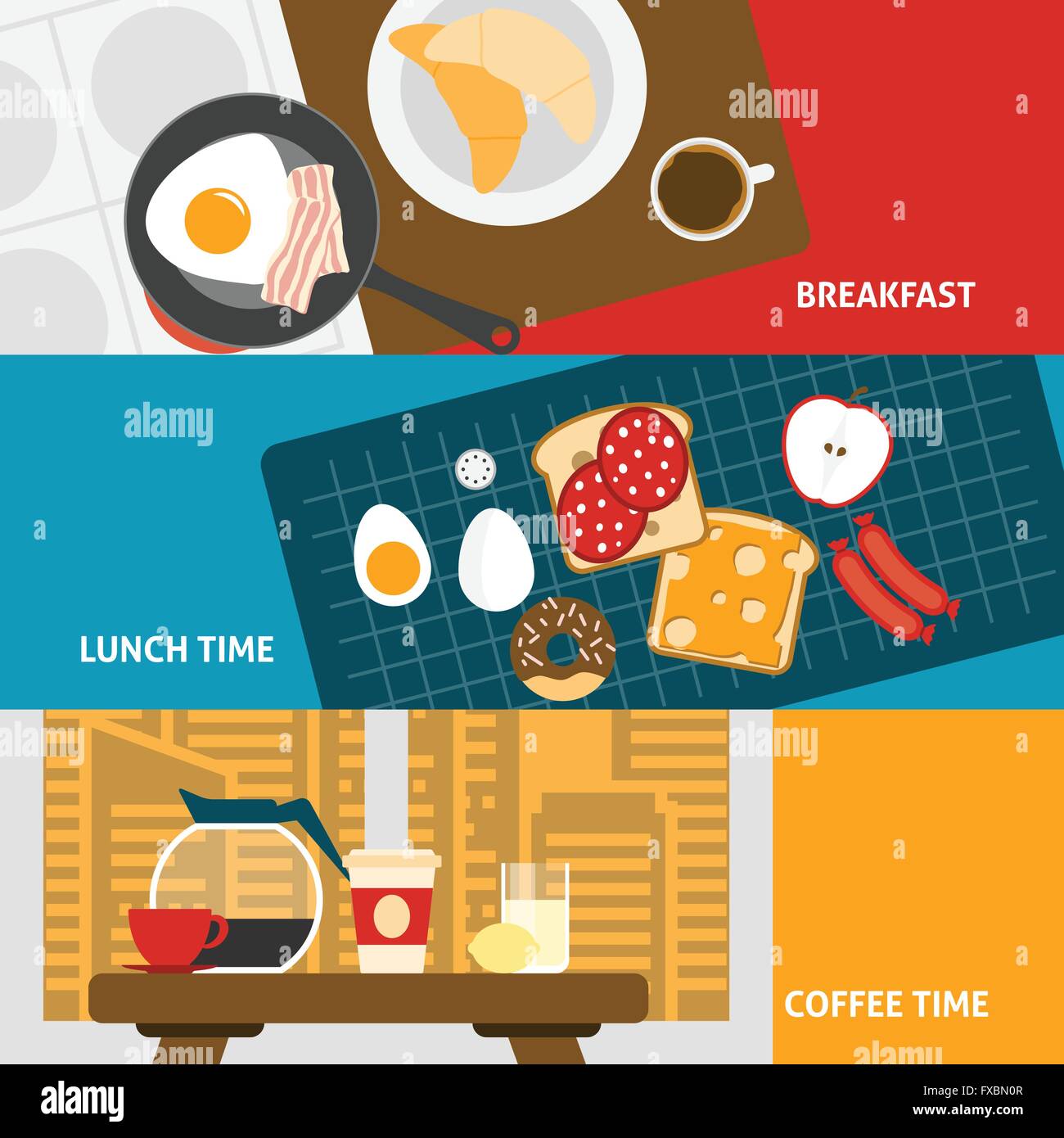 Breakfast banners set Stock Vector Image & Art - Alamy