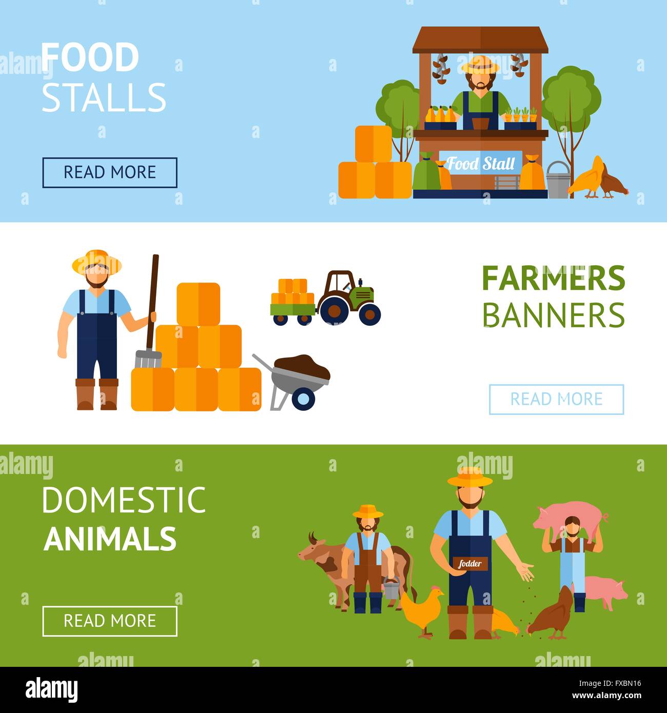 Farmers Banner Set Stock Vector Image & Art - Alamy
