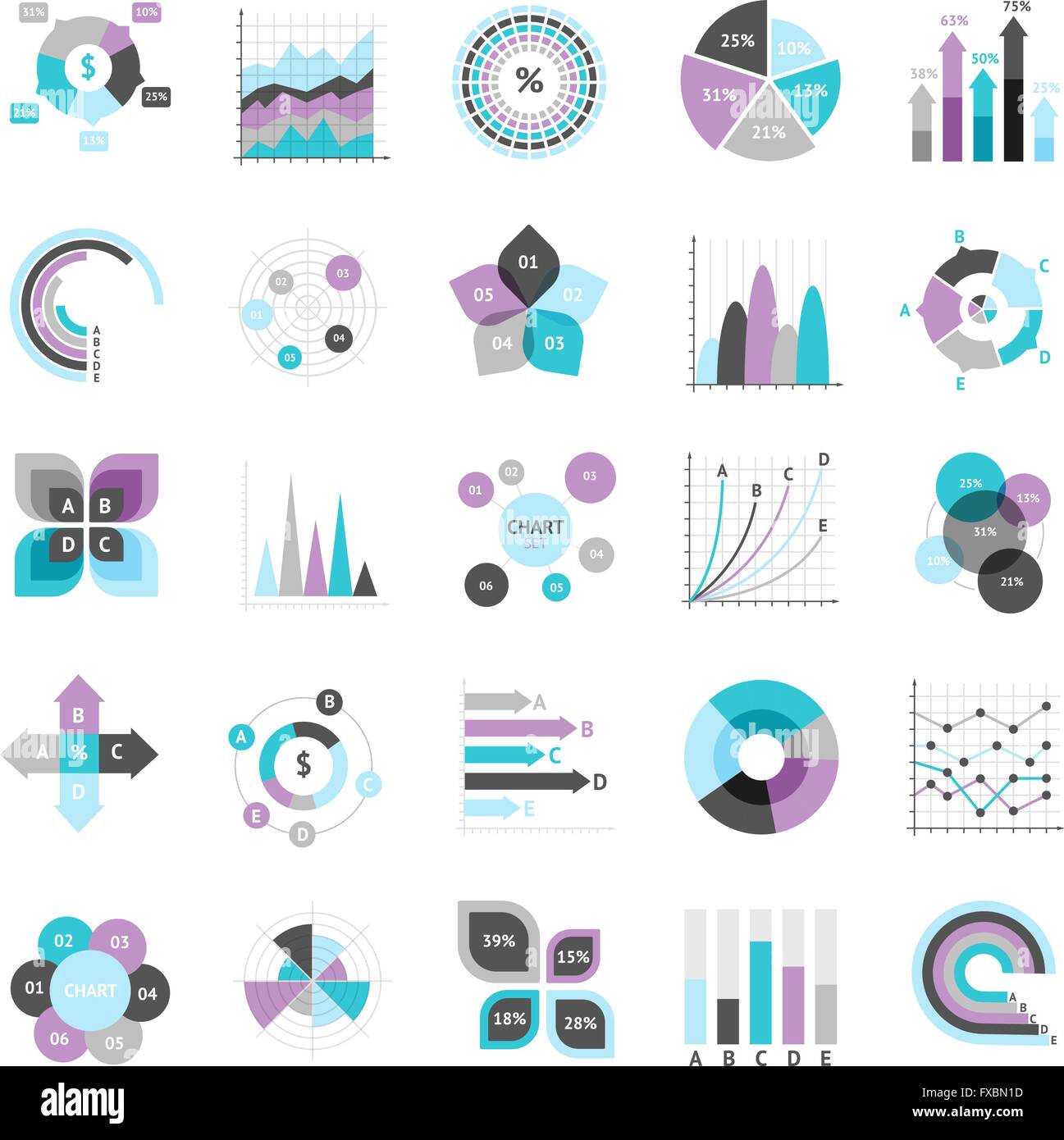 Stacked bar charts Stock Vector Images - Alamy