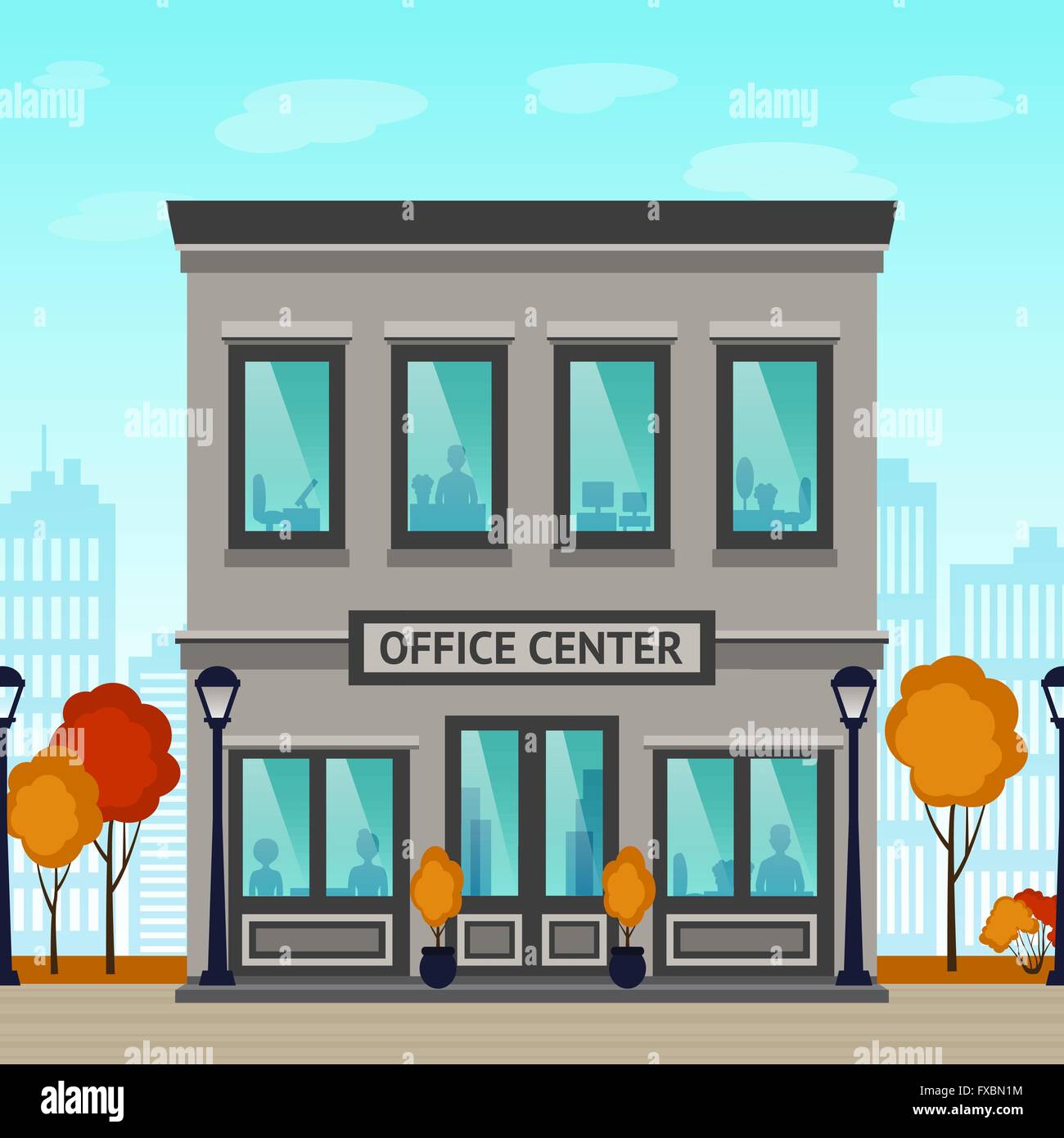 Concrete glass in office Stock Vector Images - Alamy