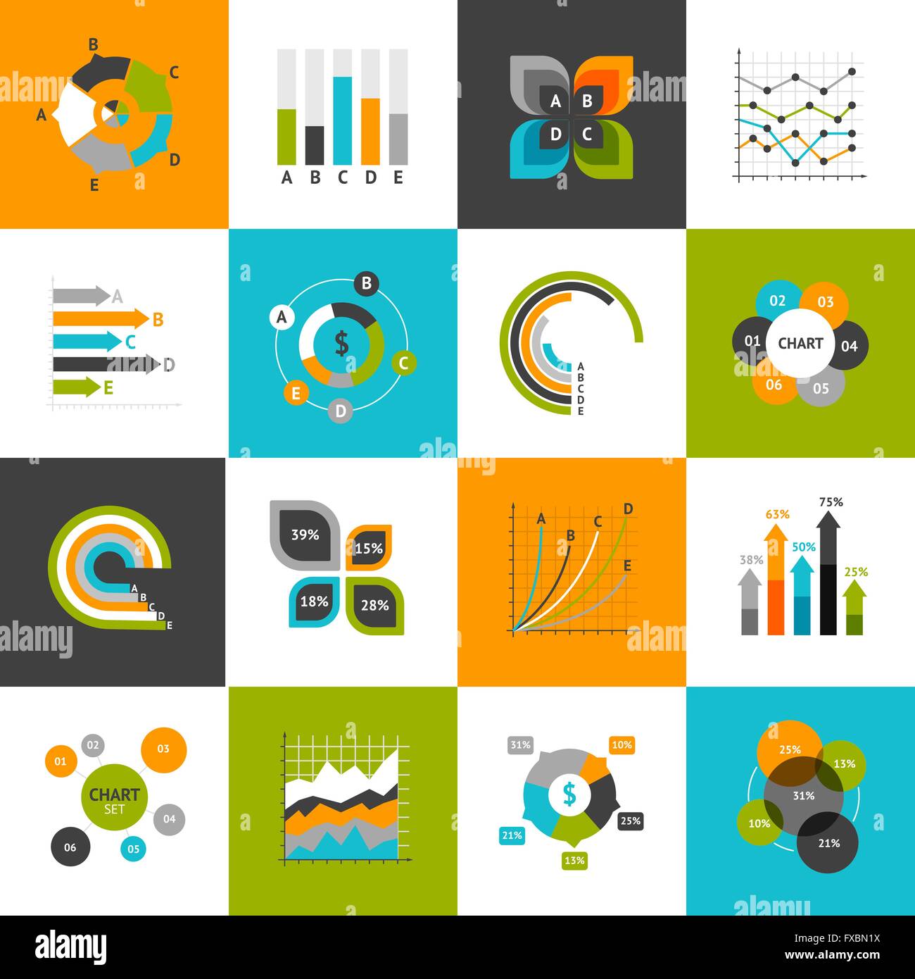 Stacked bar charts Stock Vector Images - Alamy