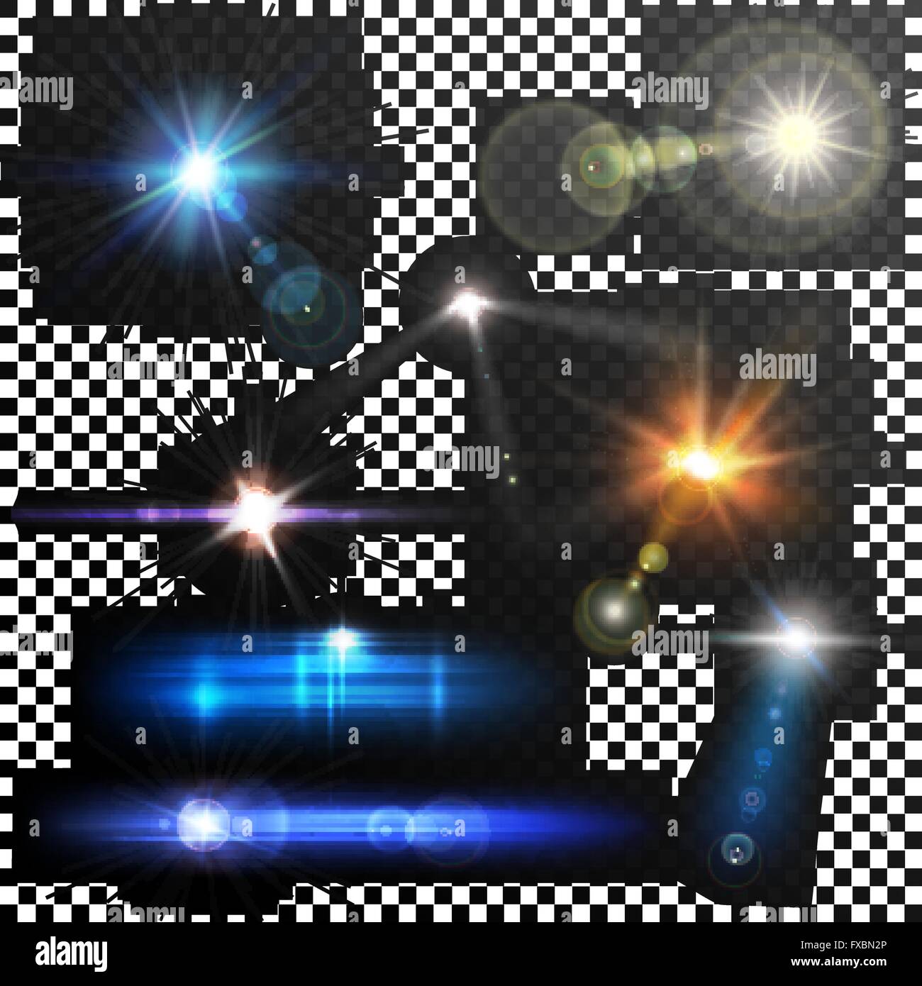 Lens Flares Set Stock Vector Image & Art - Alamy
