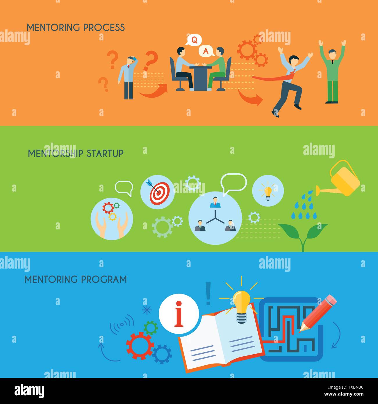 Mentoring and program Stock Vector Images - Alamy