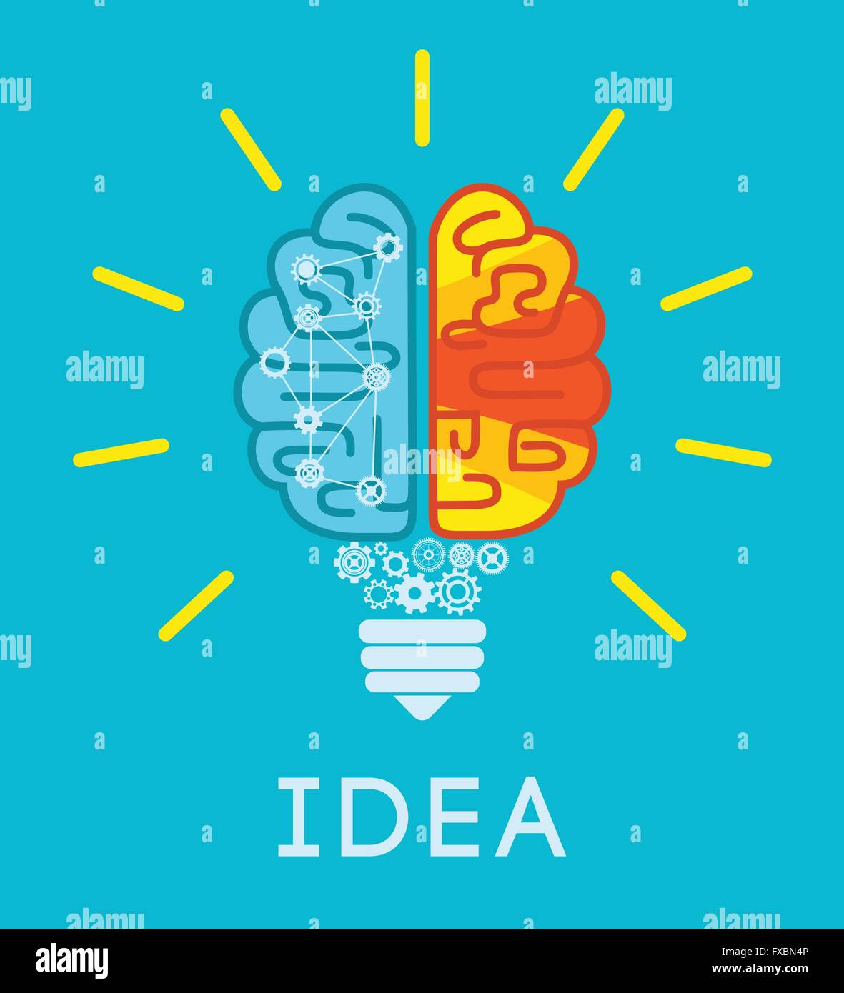 Right brain icons Stock Vector Images - Alamy
