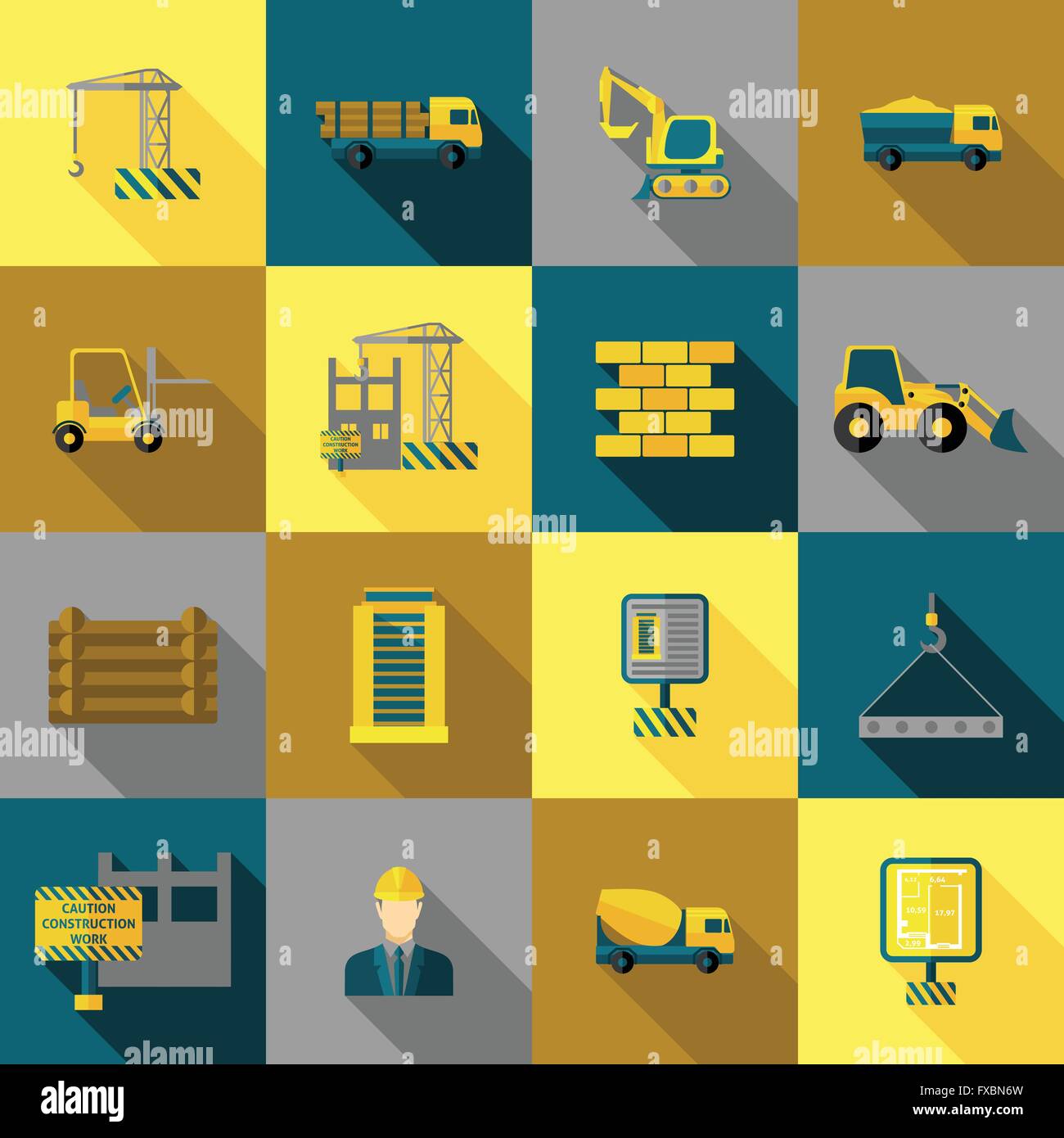 Construction site material tools Stock Vector Images - Alamy