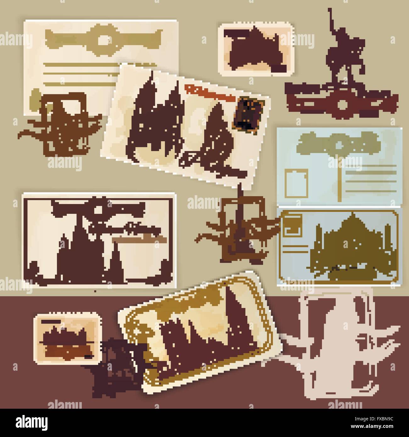 Old book vintage post Stock Vector Images - Alamy