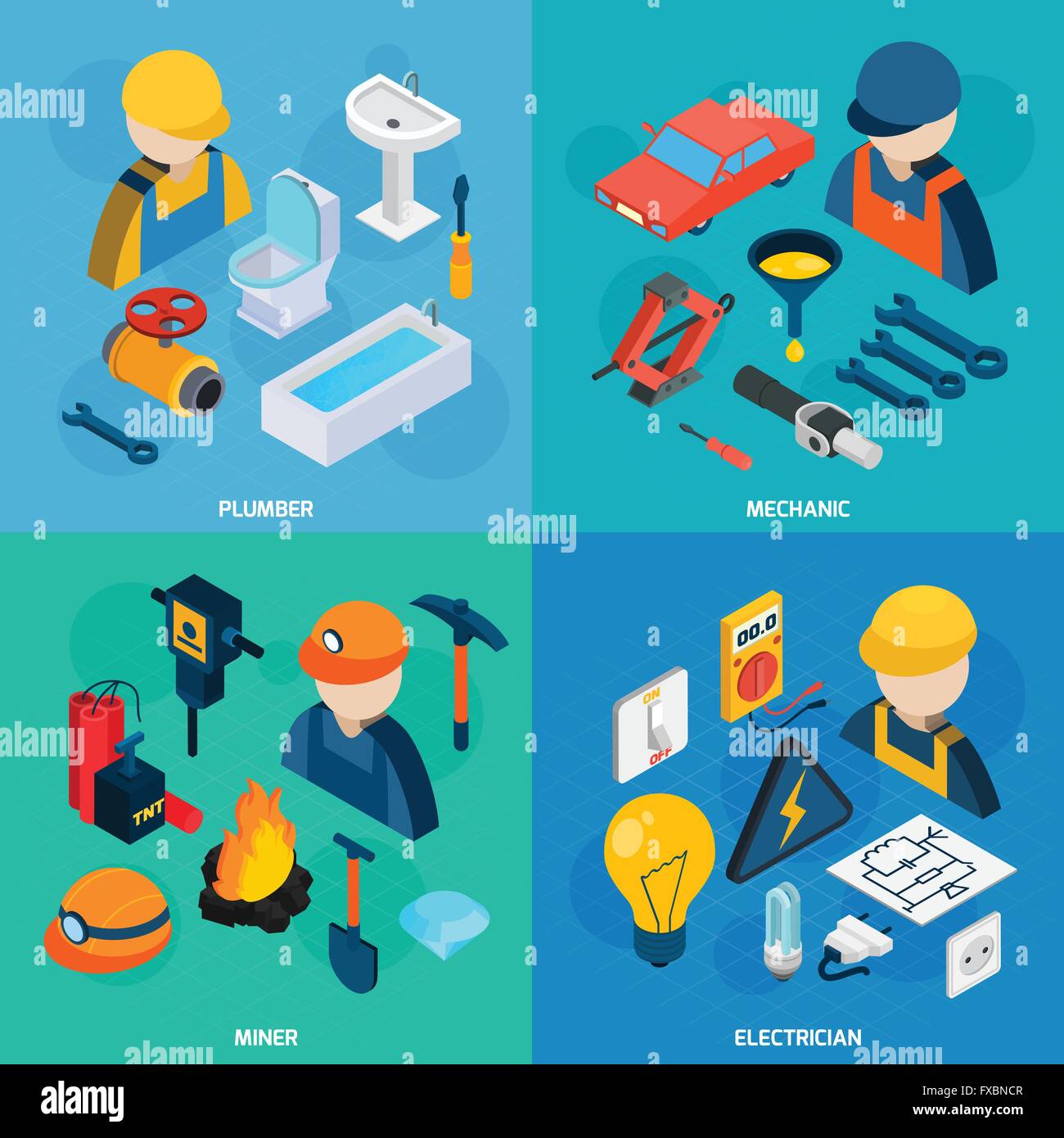 Electric miner lamp Stock Vector Images - Alamy