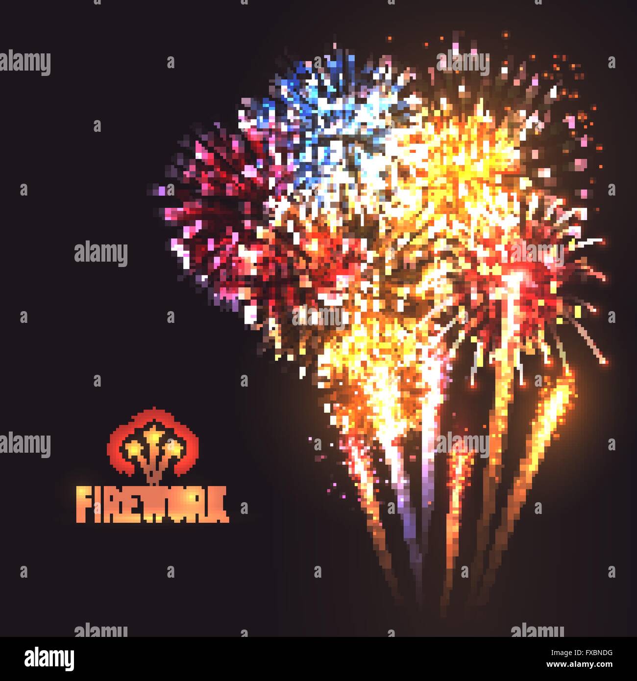Festive firework black background poster Stock Vector Image & Art - Alamy