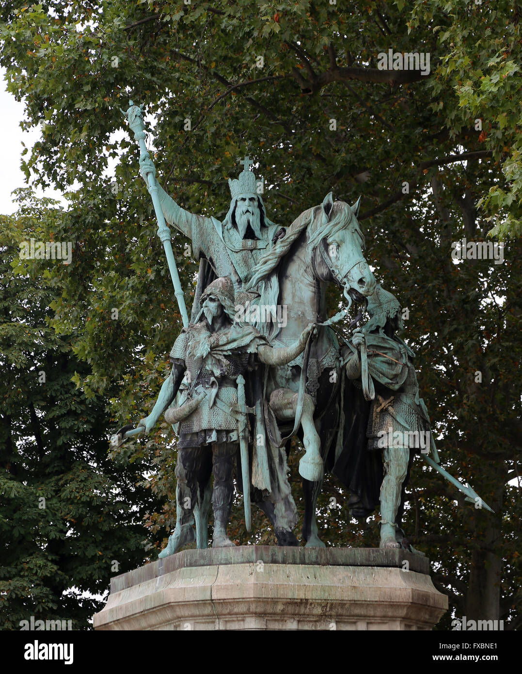 Statue of charlemagne and his guards hi-res stock photography and ...