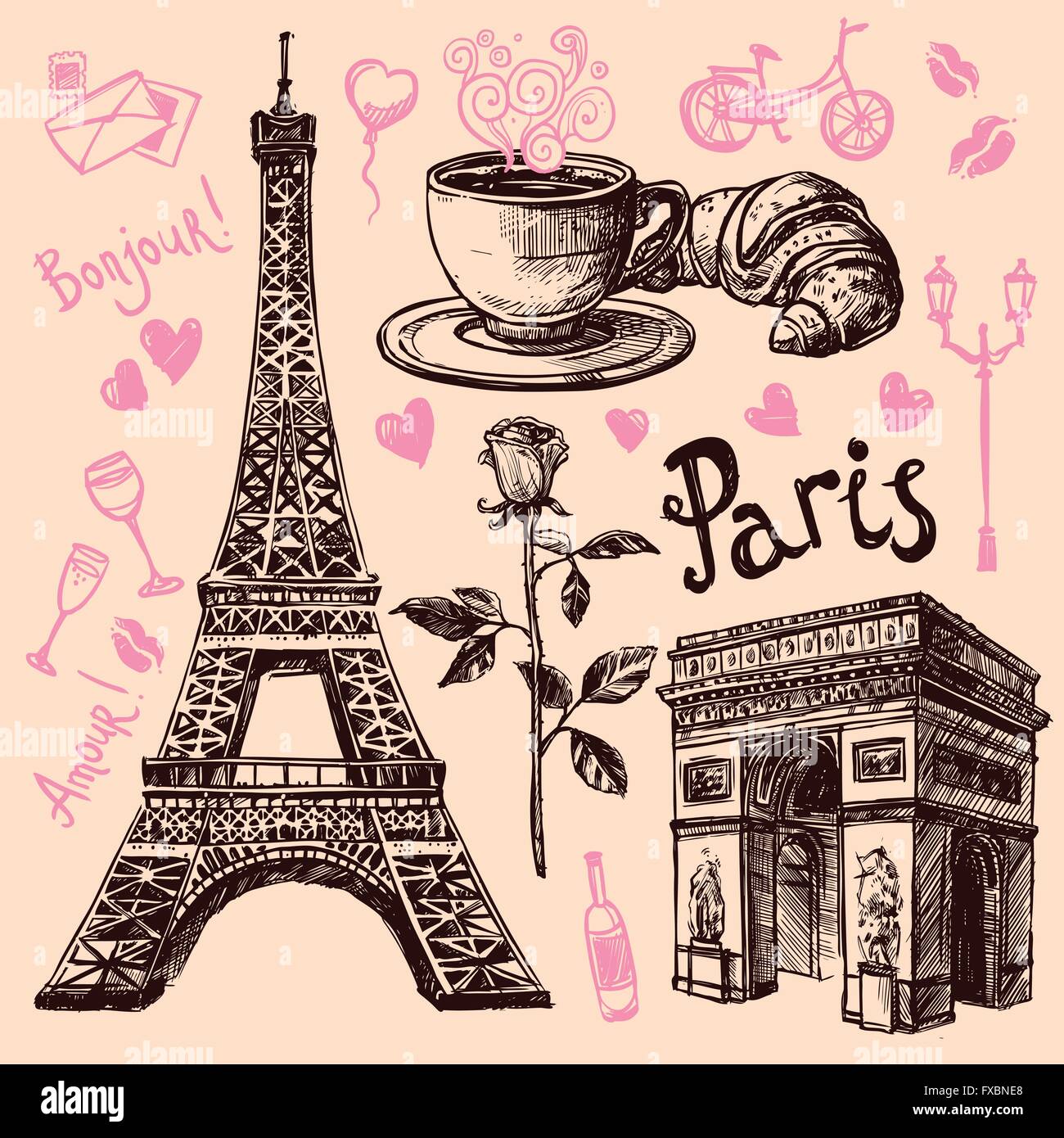 Paris Hand Drawn Symbols Set Stock Vector Image Art Alamy paris-hand-drawn-symbols-set-stock-vector-image-art-alamy