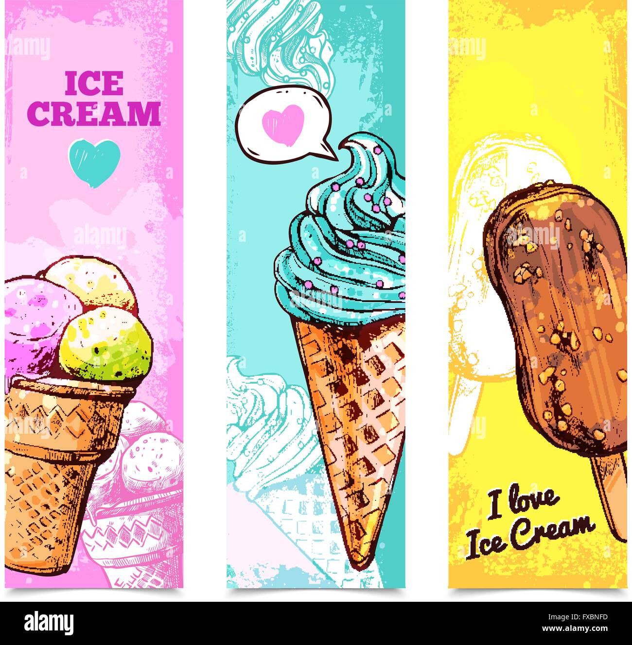Sweet Banner Set Stock Vector Image & Art - Alamy