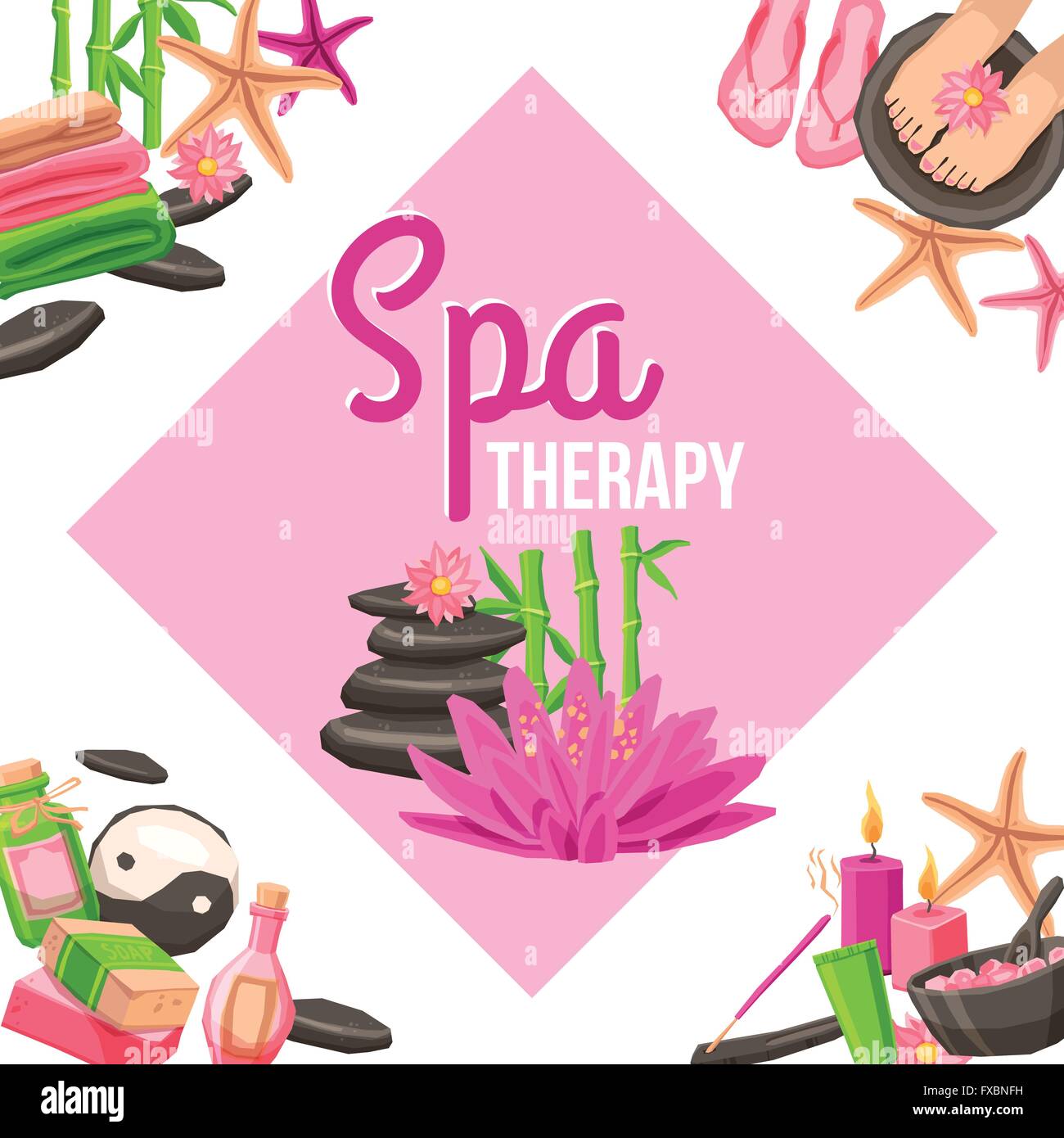 Spa Corner Set Stock Vector Image & Art - Alamy