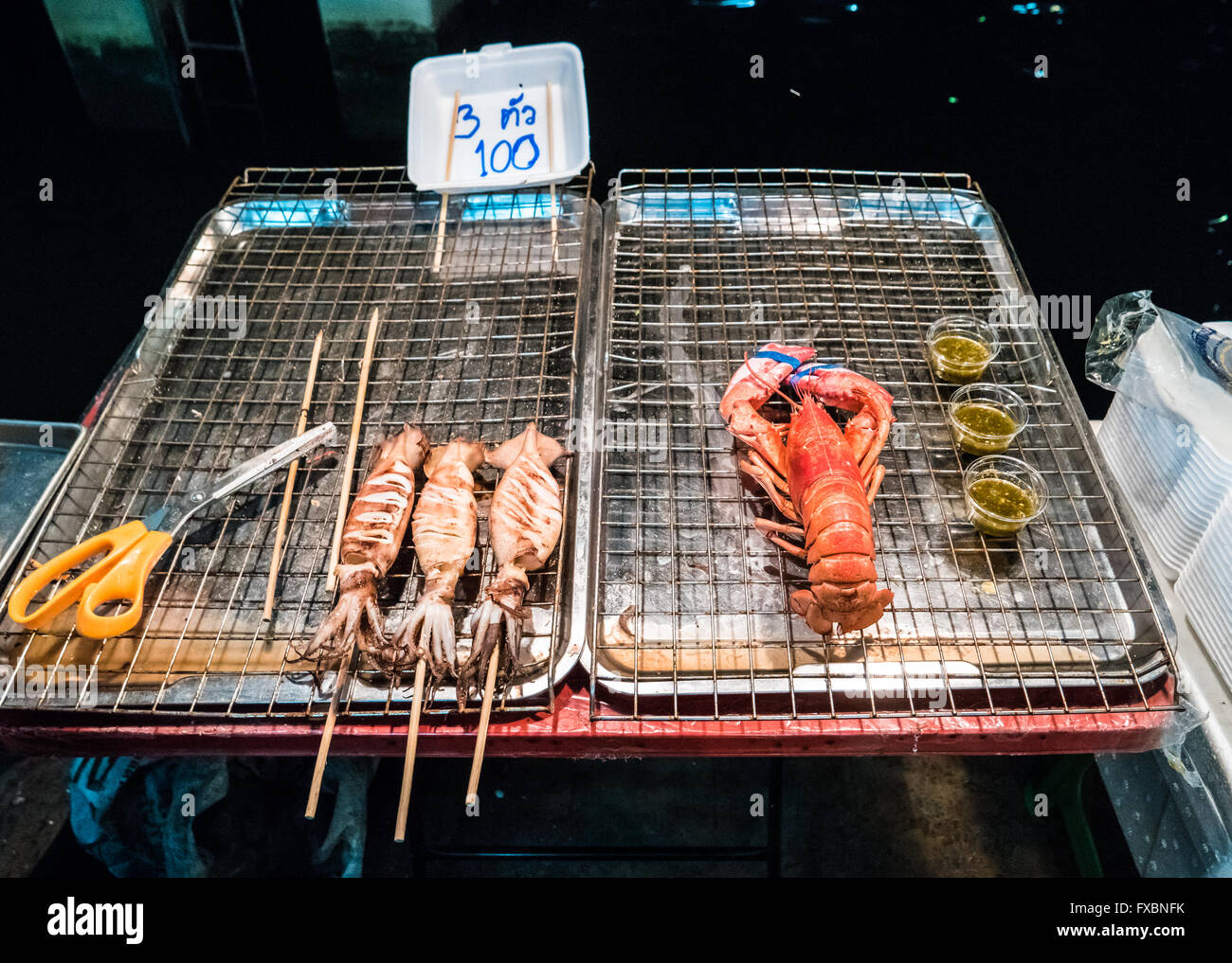 Fish market near Bangkok, in Thailand Stock Photo - Alamy