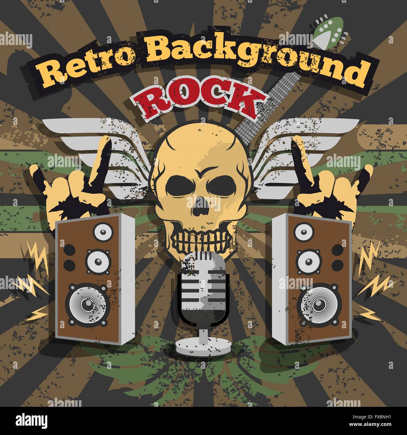 Retro Rock Background Stock Vector Image & Art - Alamy