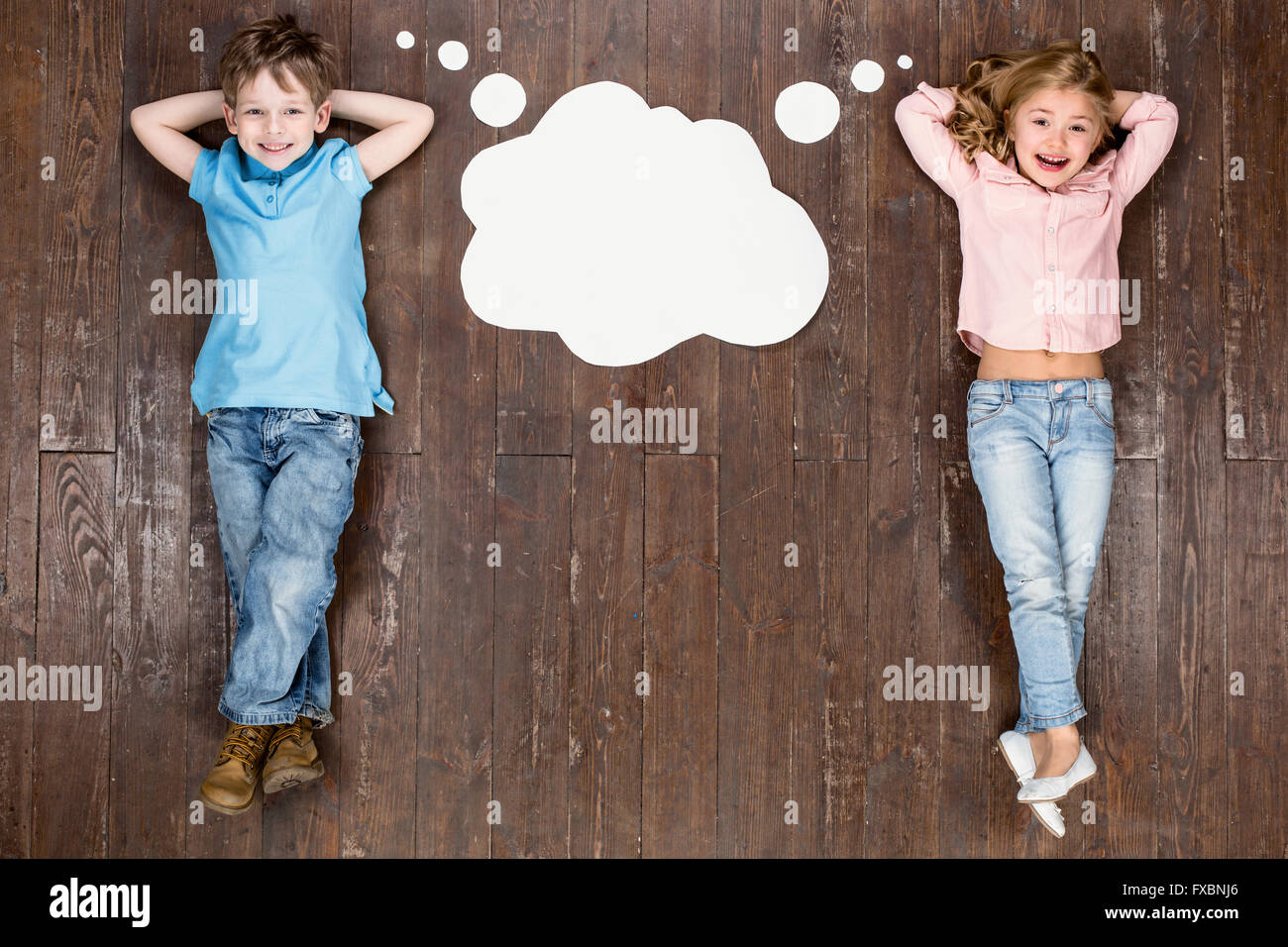 Top view photo of children Stock Photo - Alamy
