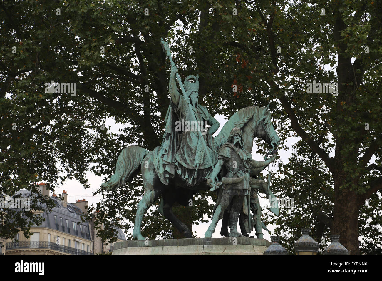 Charlemagne Bronze Statue Paris High Resolution Stock Photography and ...