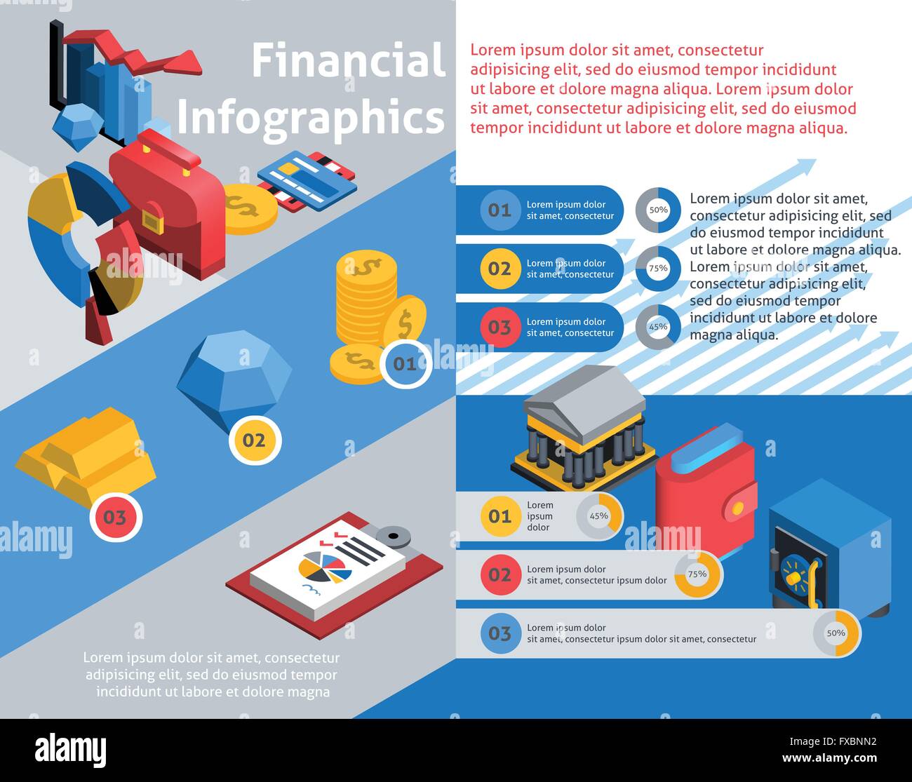 Financial Infographics Isometric Stock Vector Image & Art - Alamy