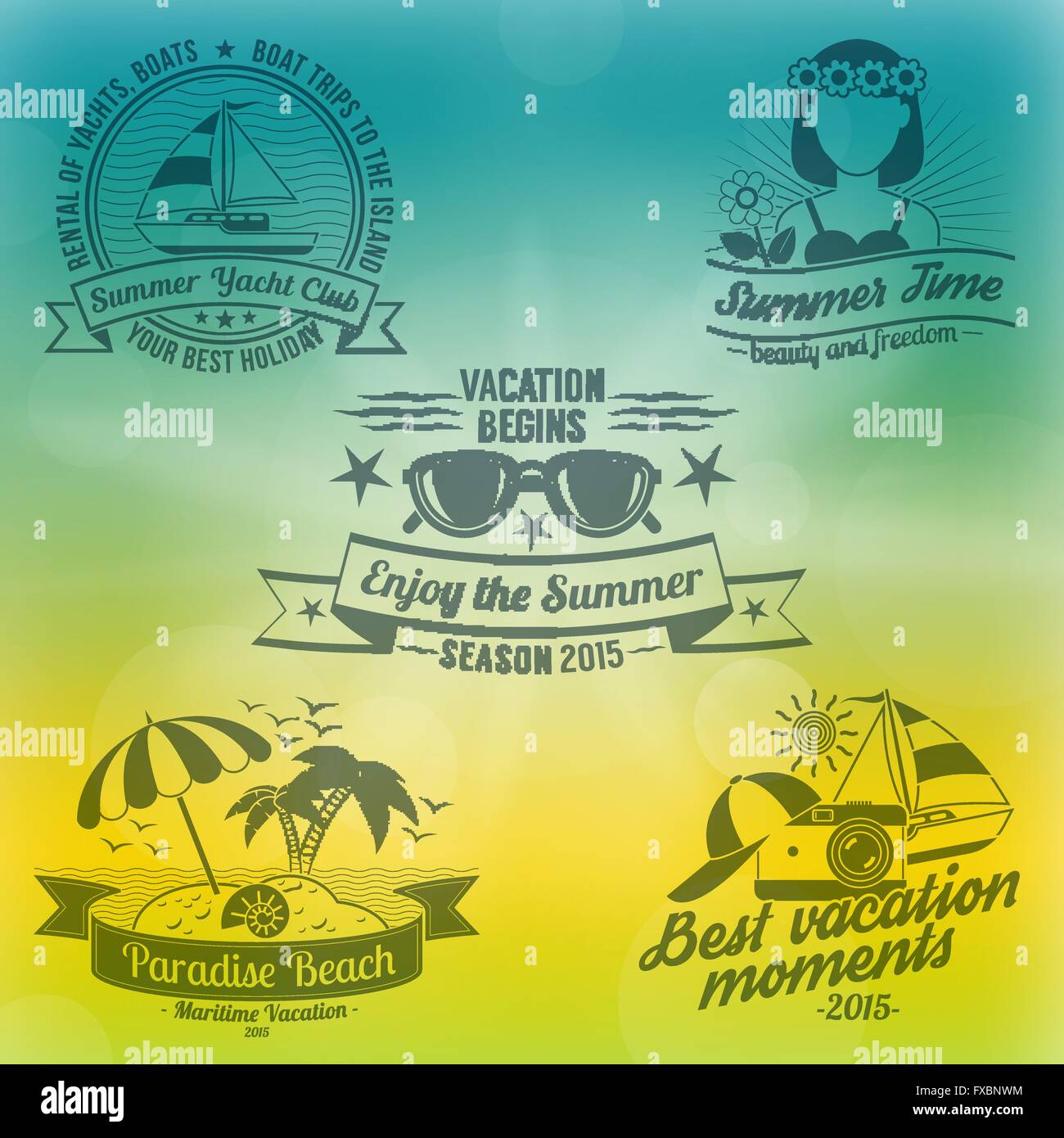 Summer background composition Stock Vector Image & Art - Alamy