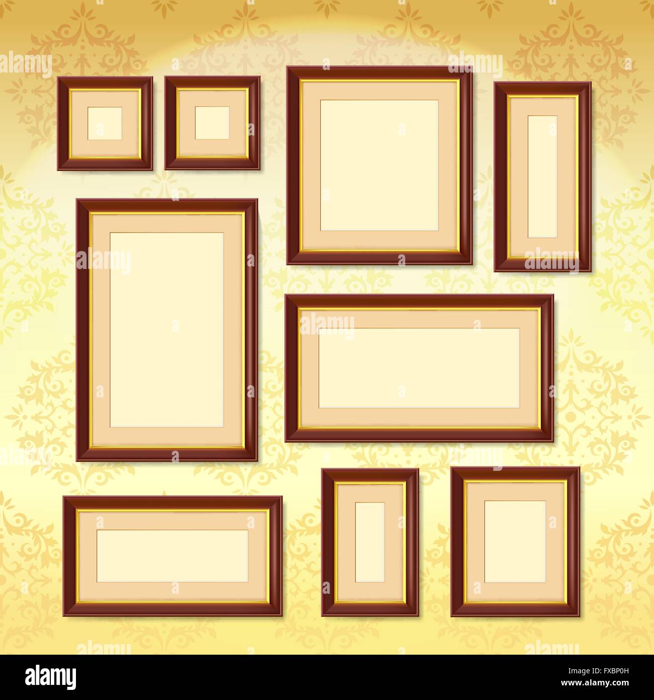 Dark Wood Frames Stock Vector Image & Art - Alamy