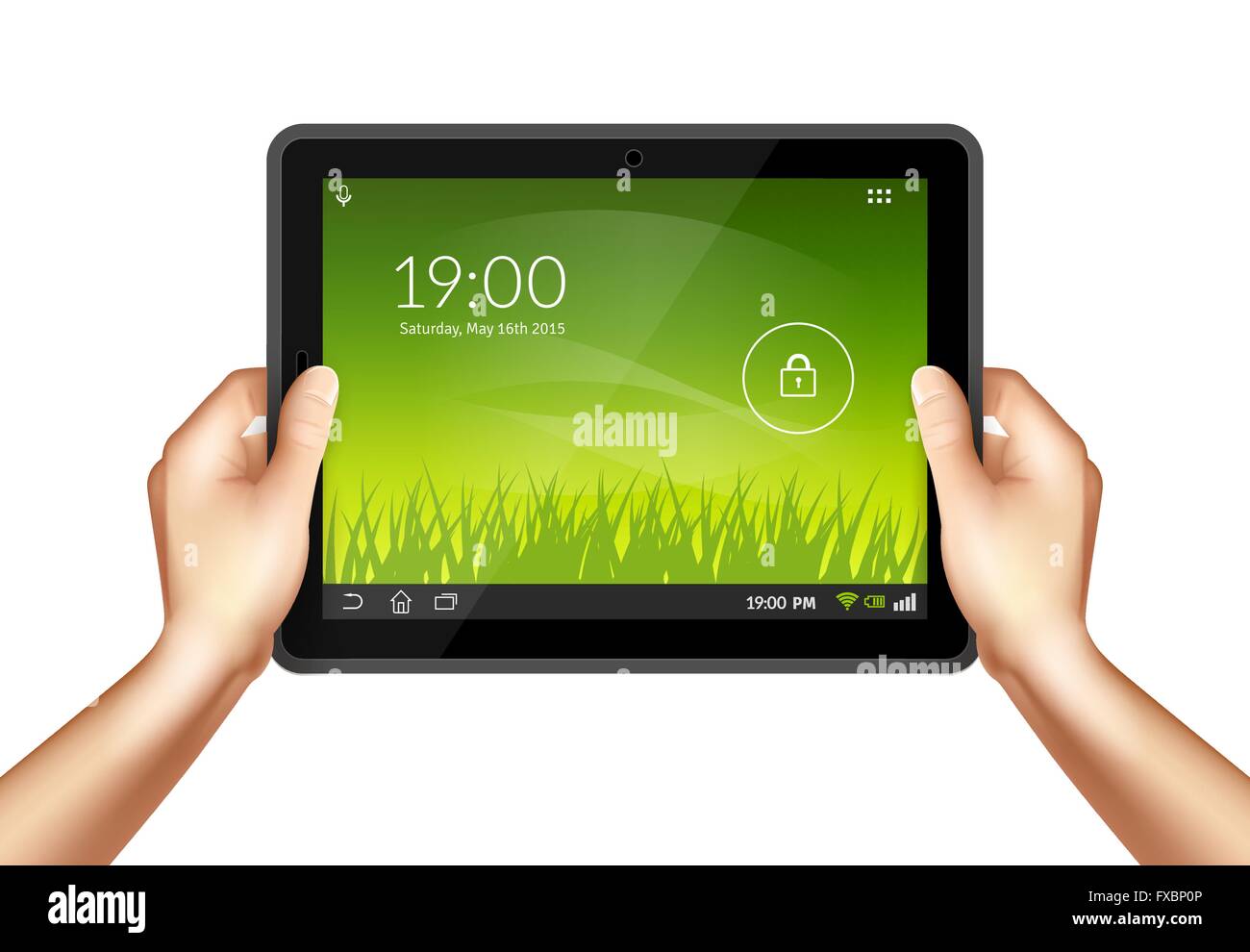 Hand smartphone isolated Stock Vector Images - Alamy