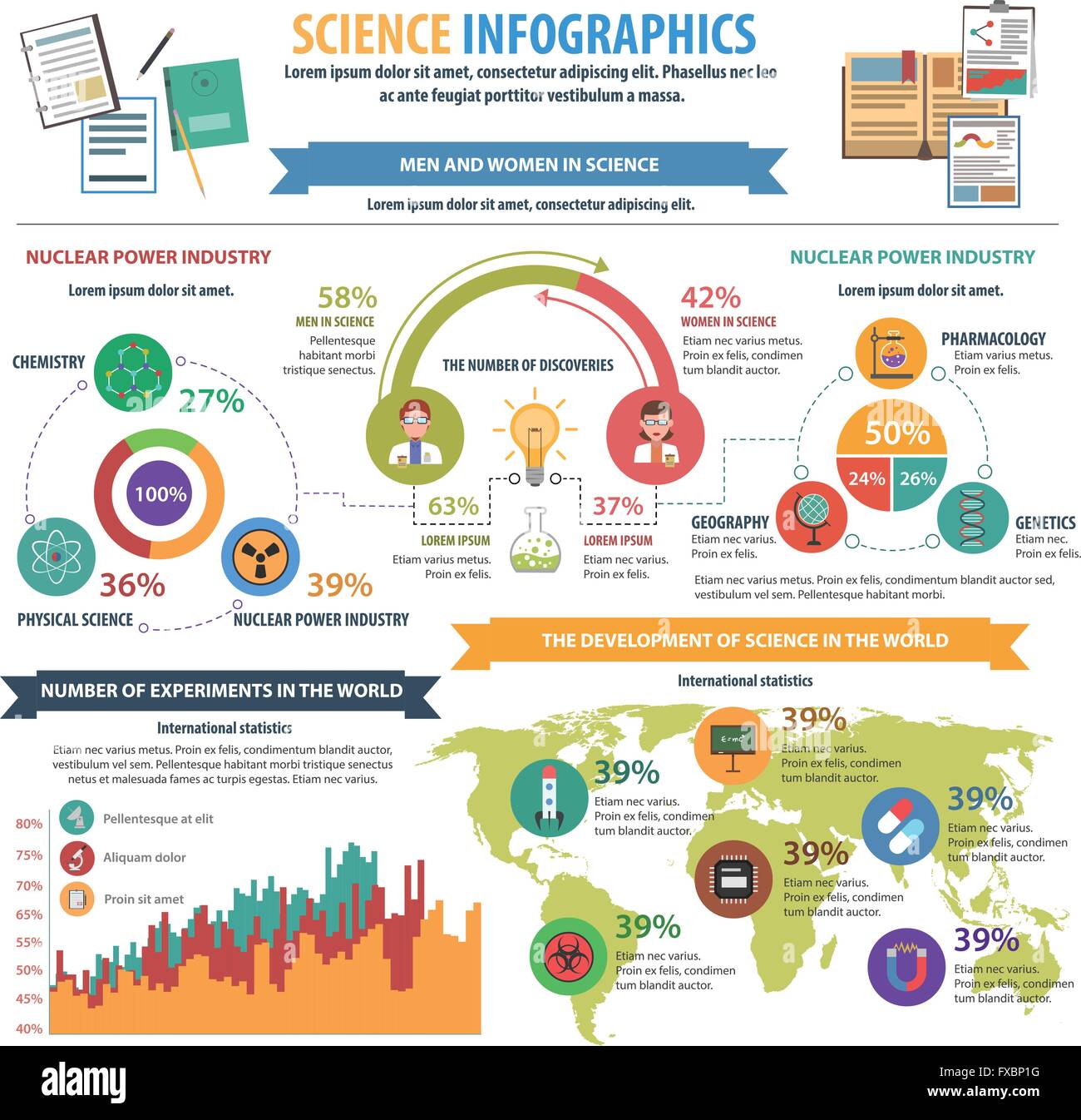 Science Infographics Set Stock Vector Image & Art - Alamy