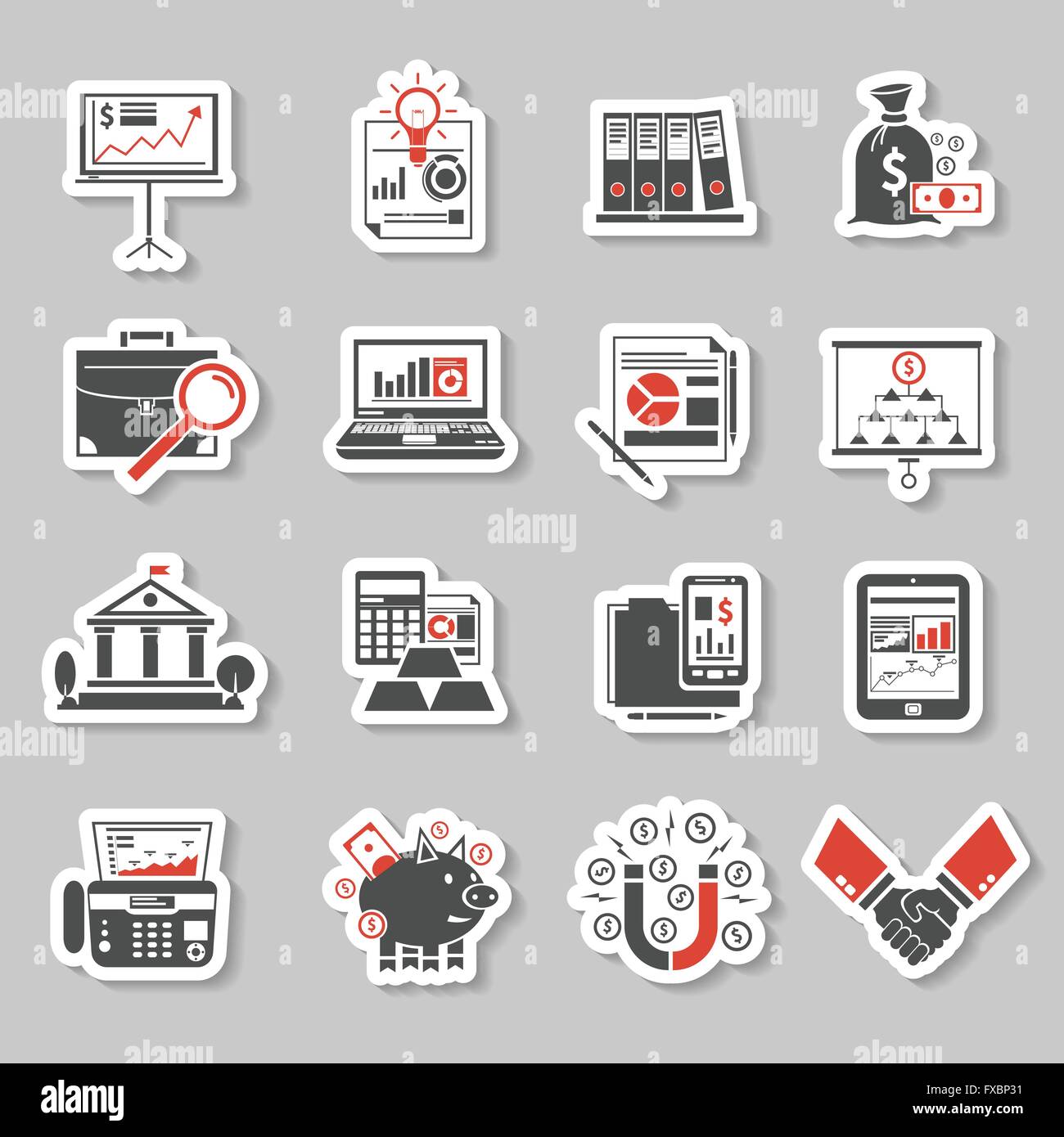 Finance Sticker Set Stock Vector Image & Art - Alamy