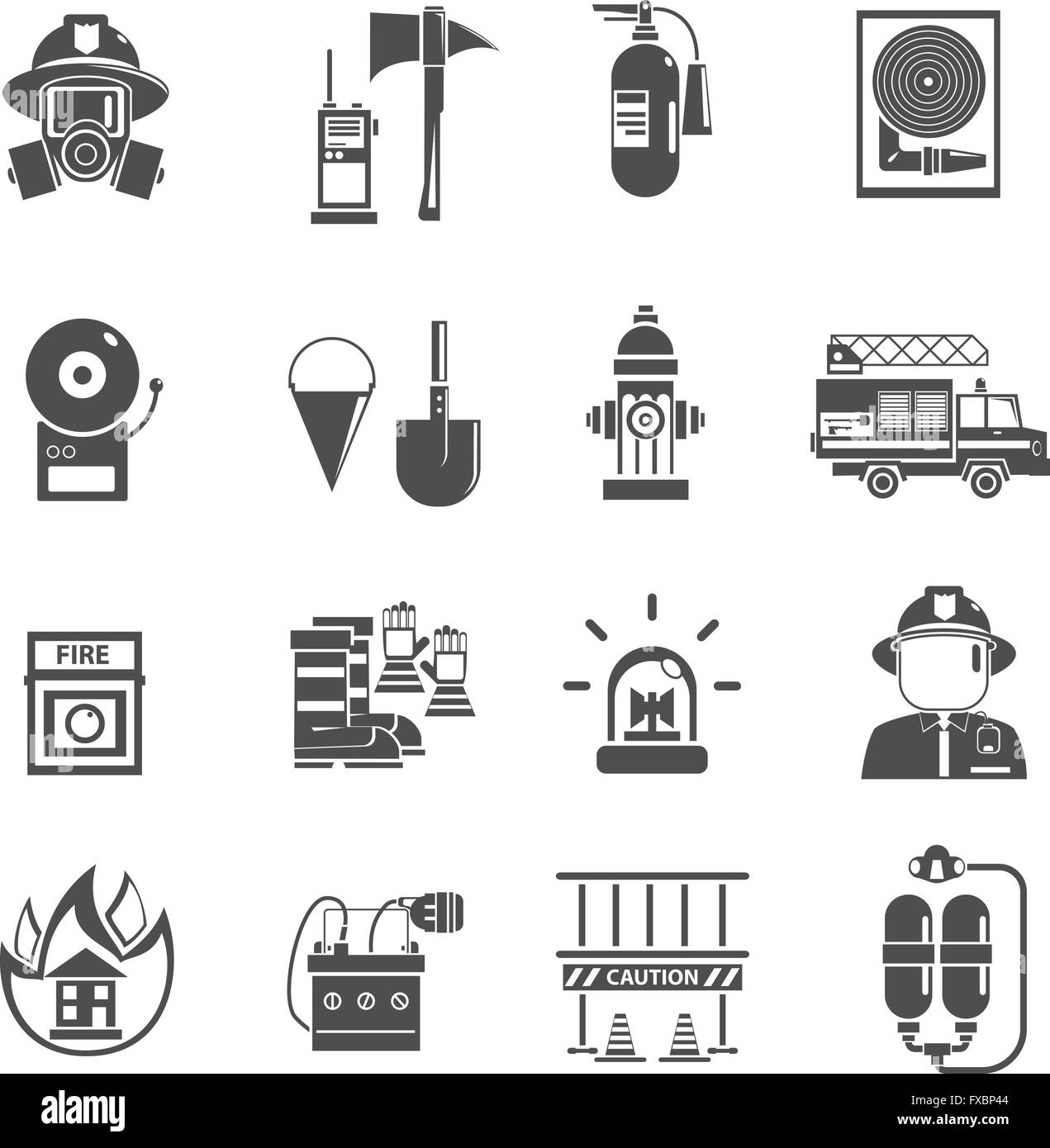 Fire department truck smoke hose Cut Out Stock Images & Pictures - Alamy