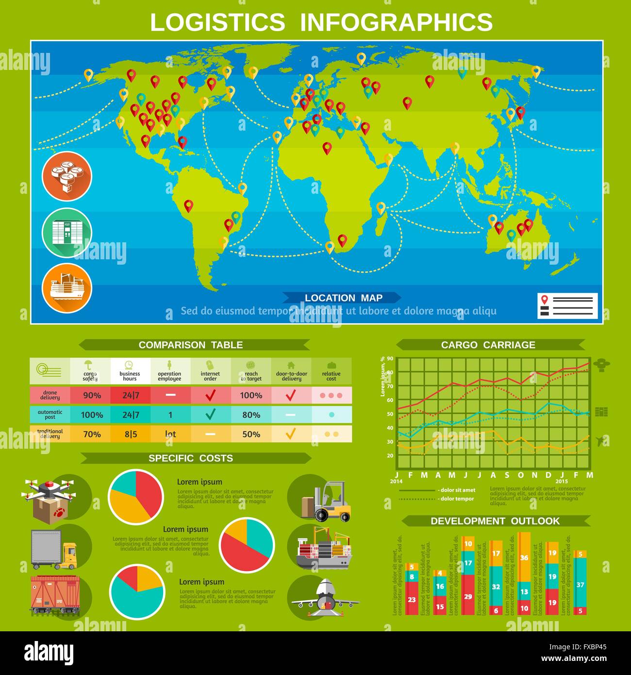 New logistics infographics layout poster Stock Vector Image & Art - Alamy