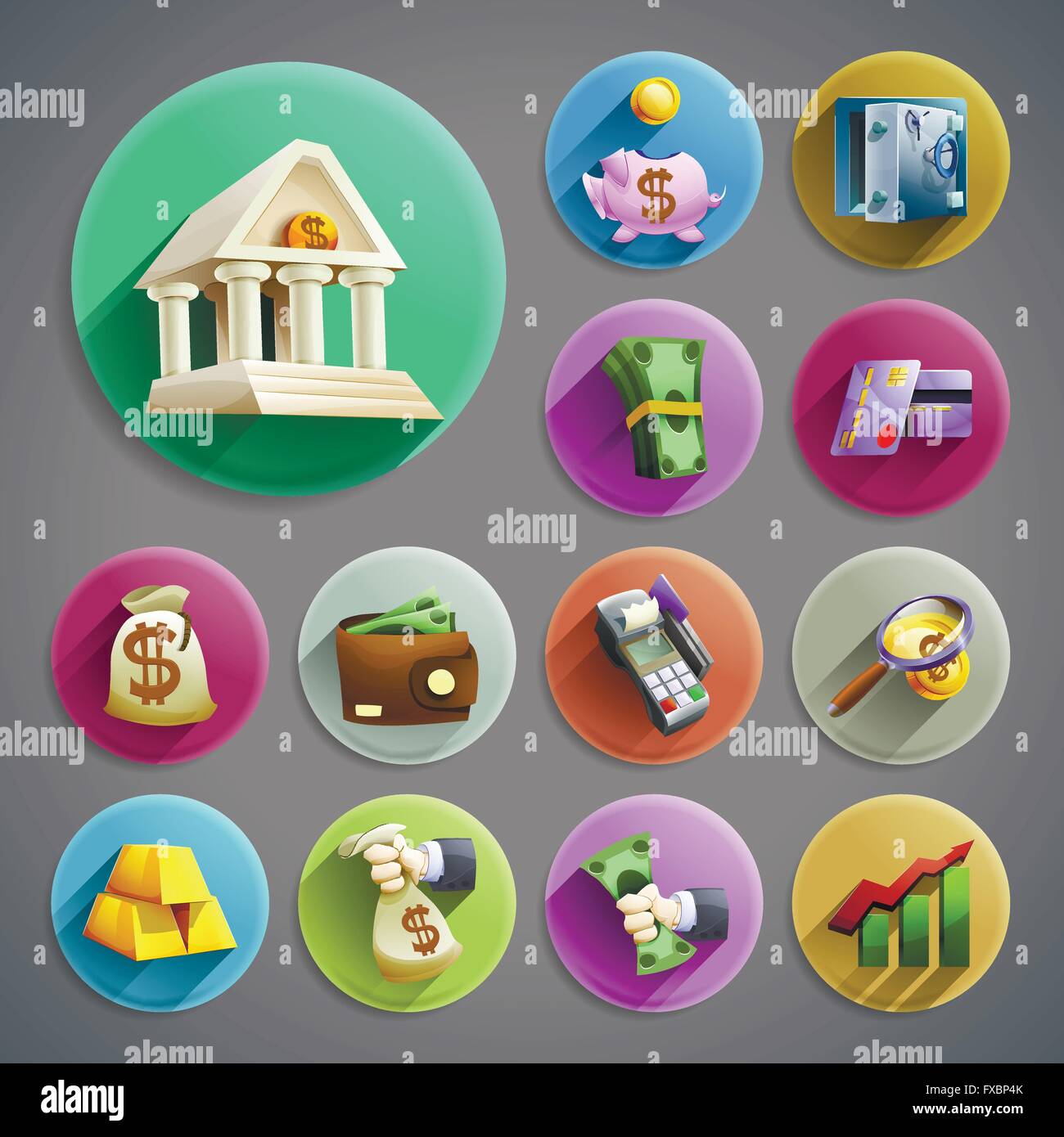 Set round icons check Stock Vector Images - Alamy