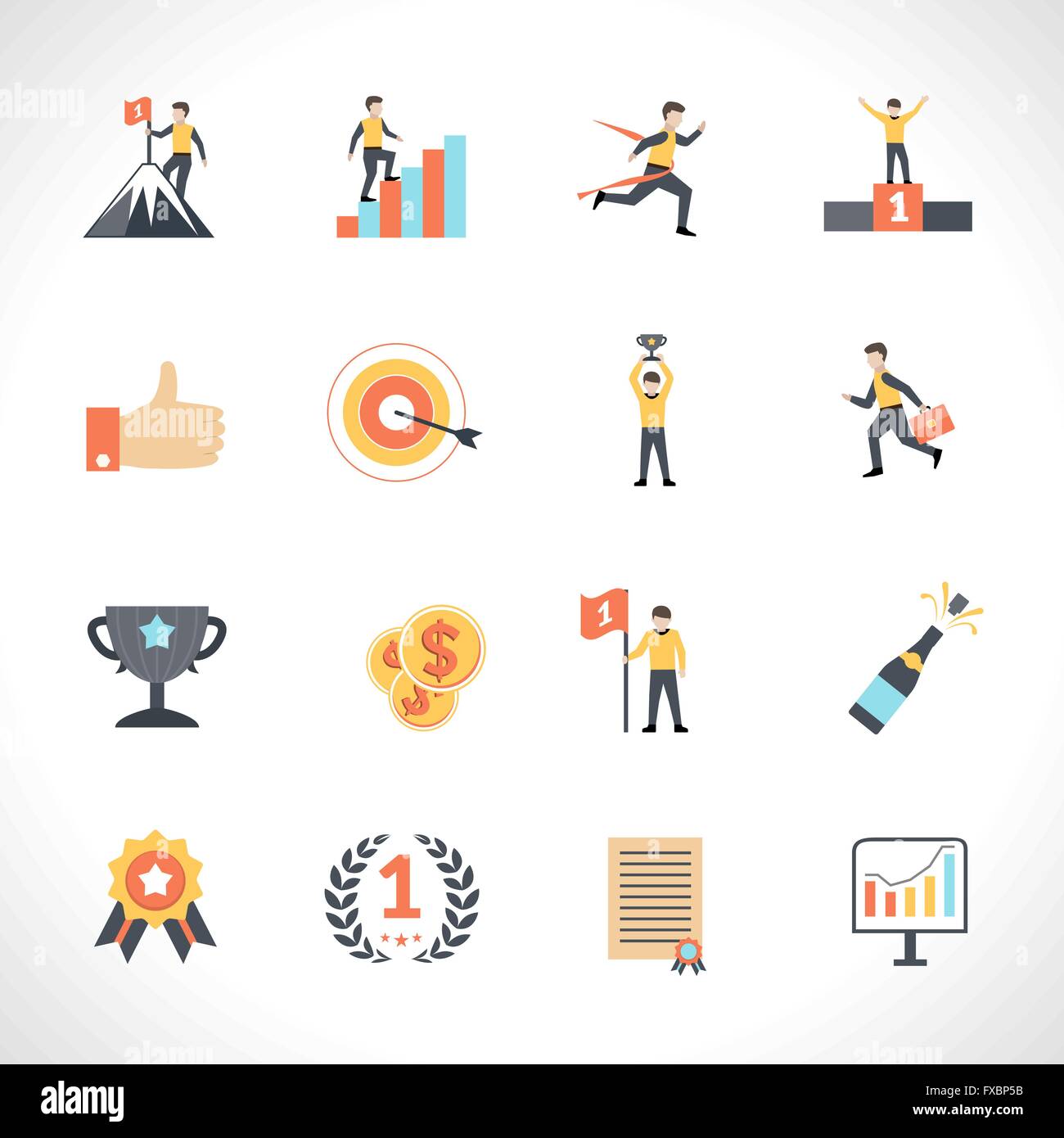 Success Icons Set Stock Vector Image & Art - Alamy