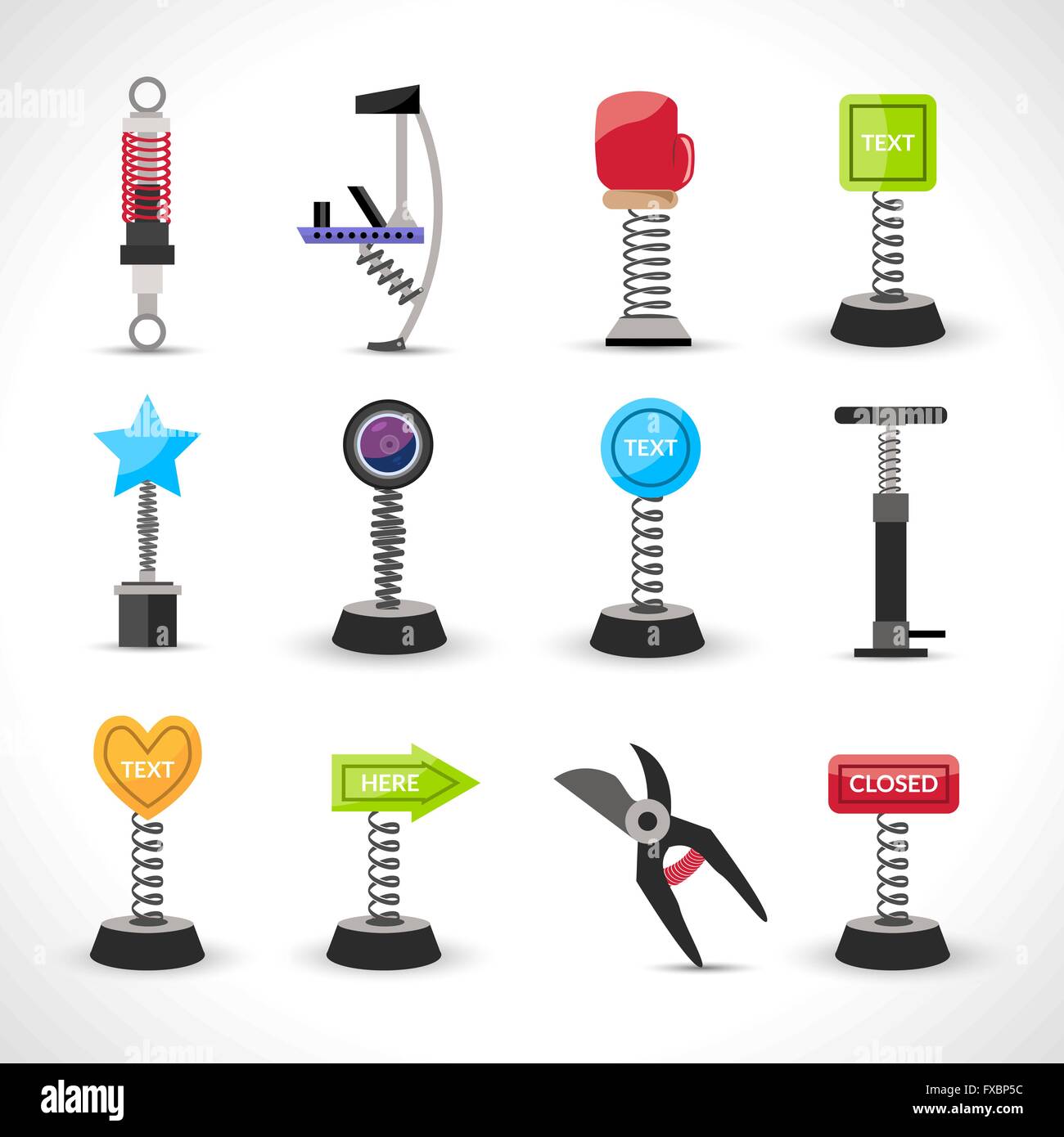 Metal Spring Devices Stock Vector Image & Art - Alamy