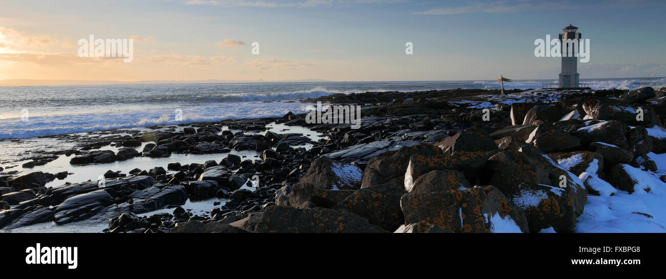 Sunrise over the Akranes coast, Snaefellsnes Peninsula, West coast ...