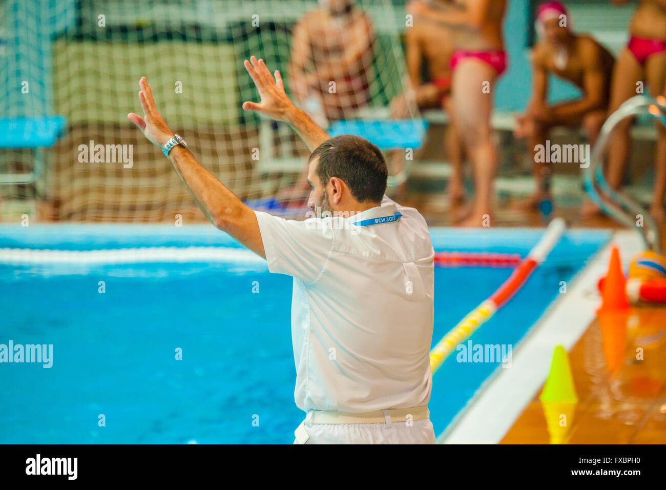 male water polo match Stock Photo - Alamy