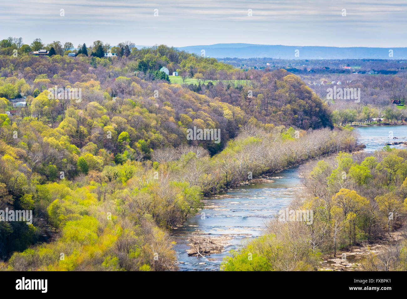View of the Potomac River from Maryland Heights, in Harpers Ferry, West ...