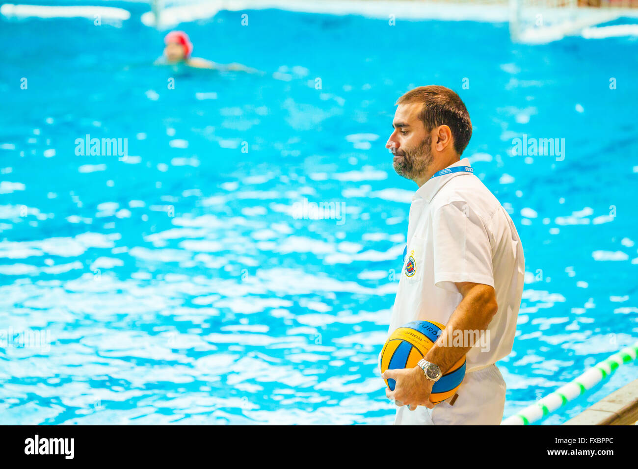 male water polo match Stock Photo - Alamy