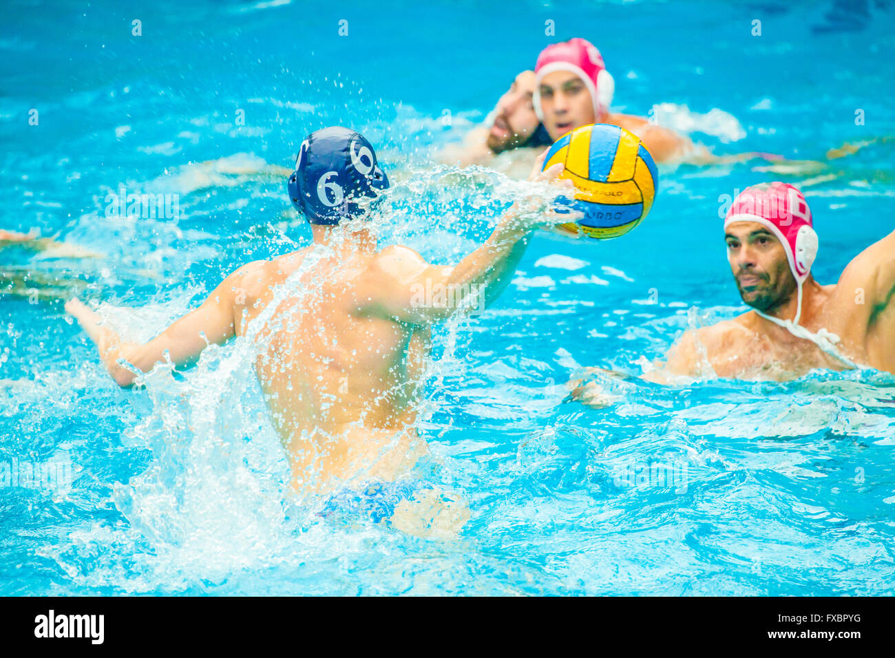 male water polo match Stock Photo - Alamy