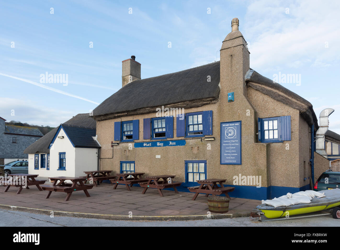 The Start Bay Inn at Torcross Devon UK Stock Photo - Alamy